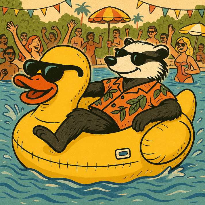 Large Rubber Duck Pool Float – The Mischievous Badger